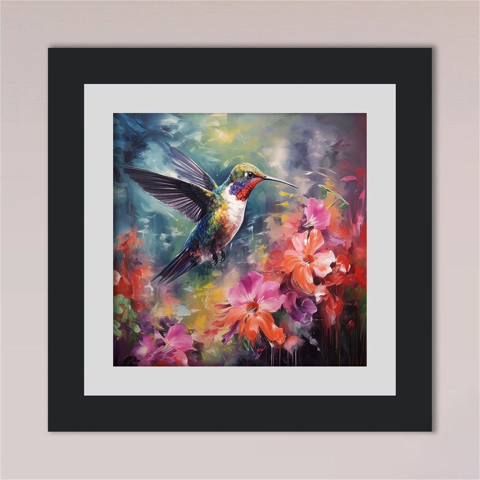Pintura De Colibrí - Pintura Cuadro Al Óleo - Sedamanos Art